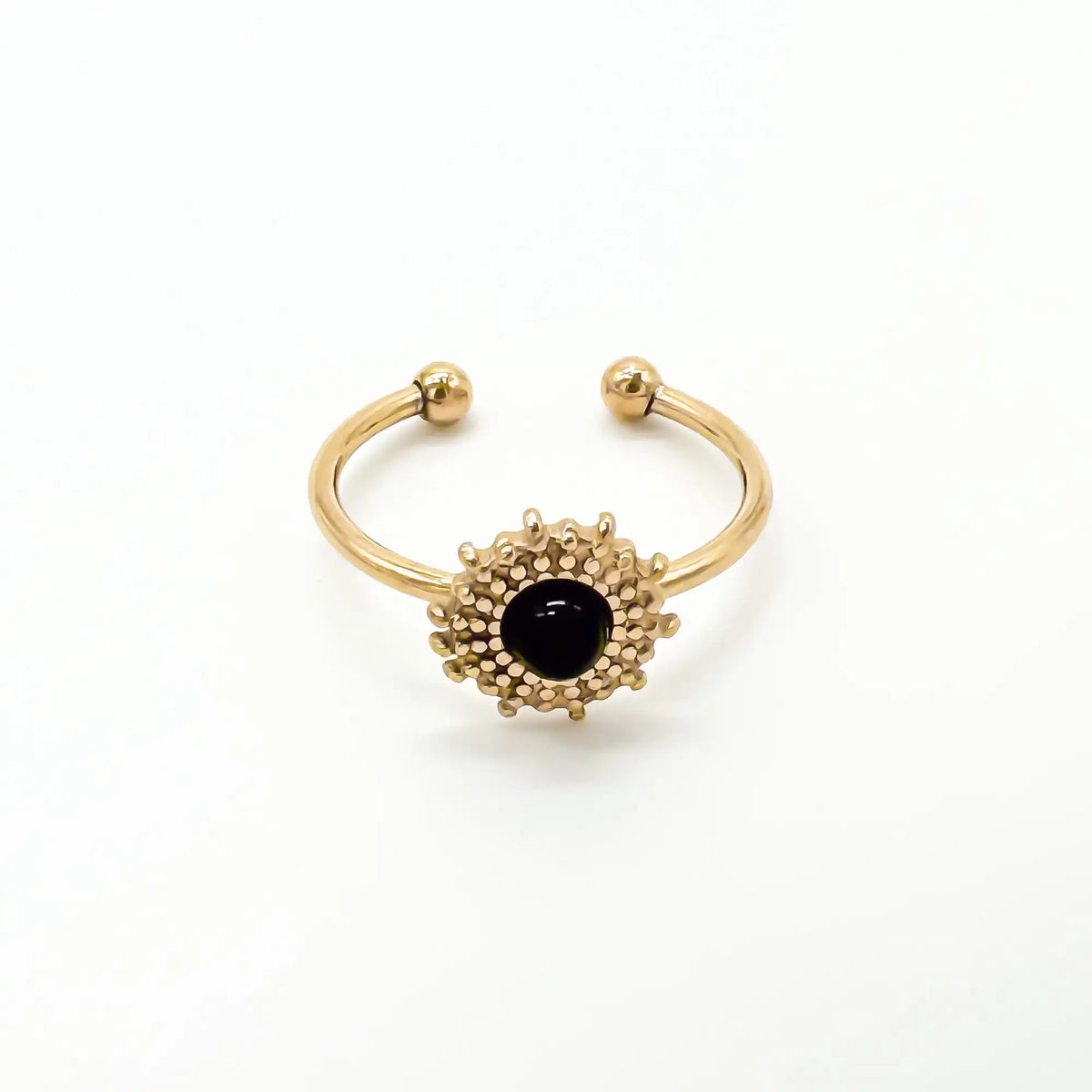 Alice | Rings | Natural Stone | Stainless Steel | Adjustable | Notbranded